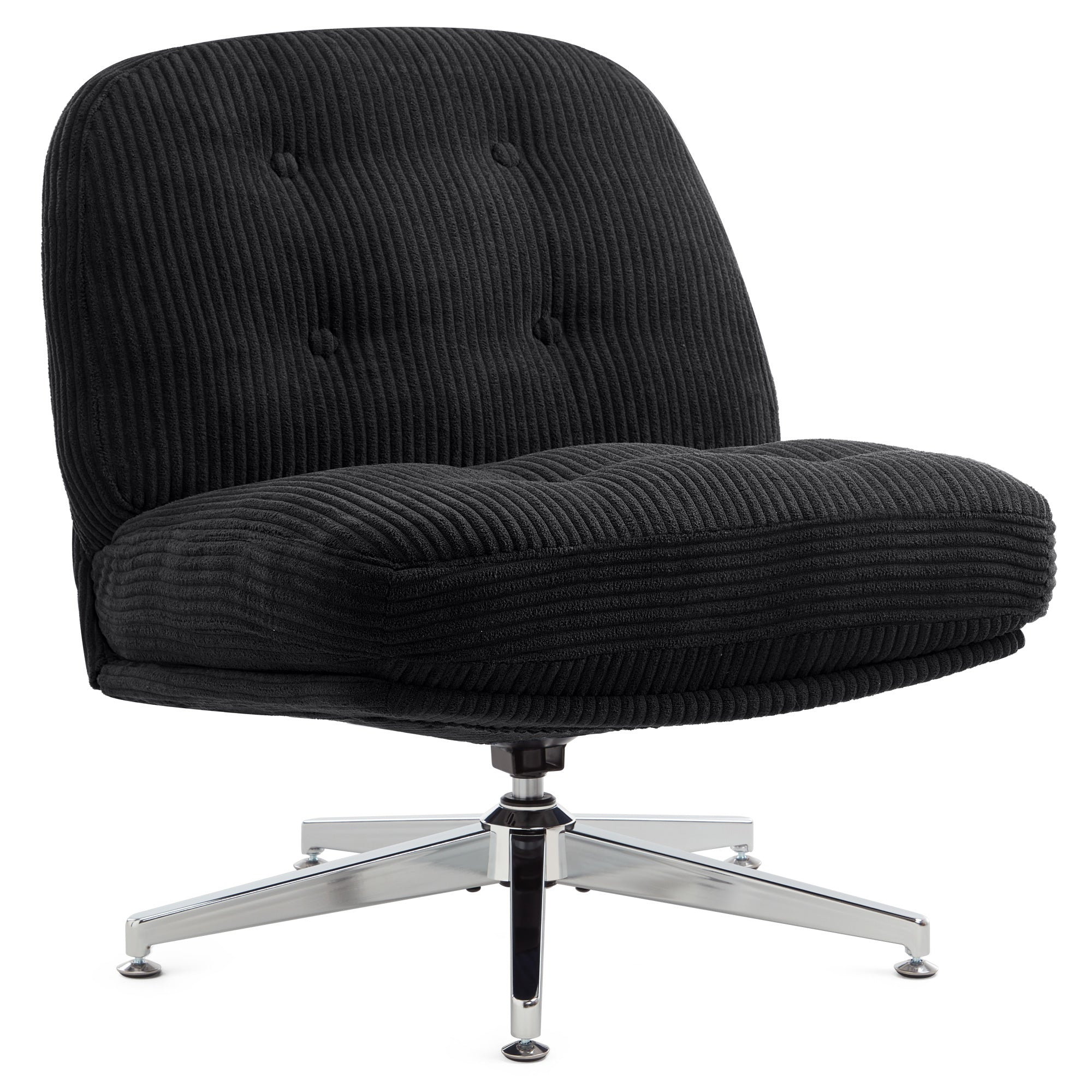 Office Chair Without Armrests, Living Room Armchair with Crossed Legs ...